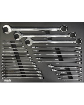 (M) - QUAD DRIVE SPANNER SET - 26-PIECES